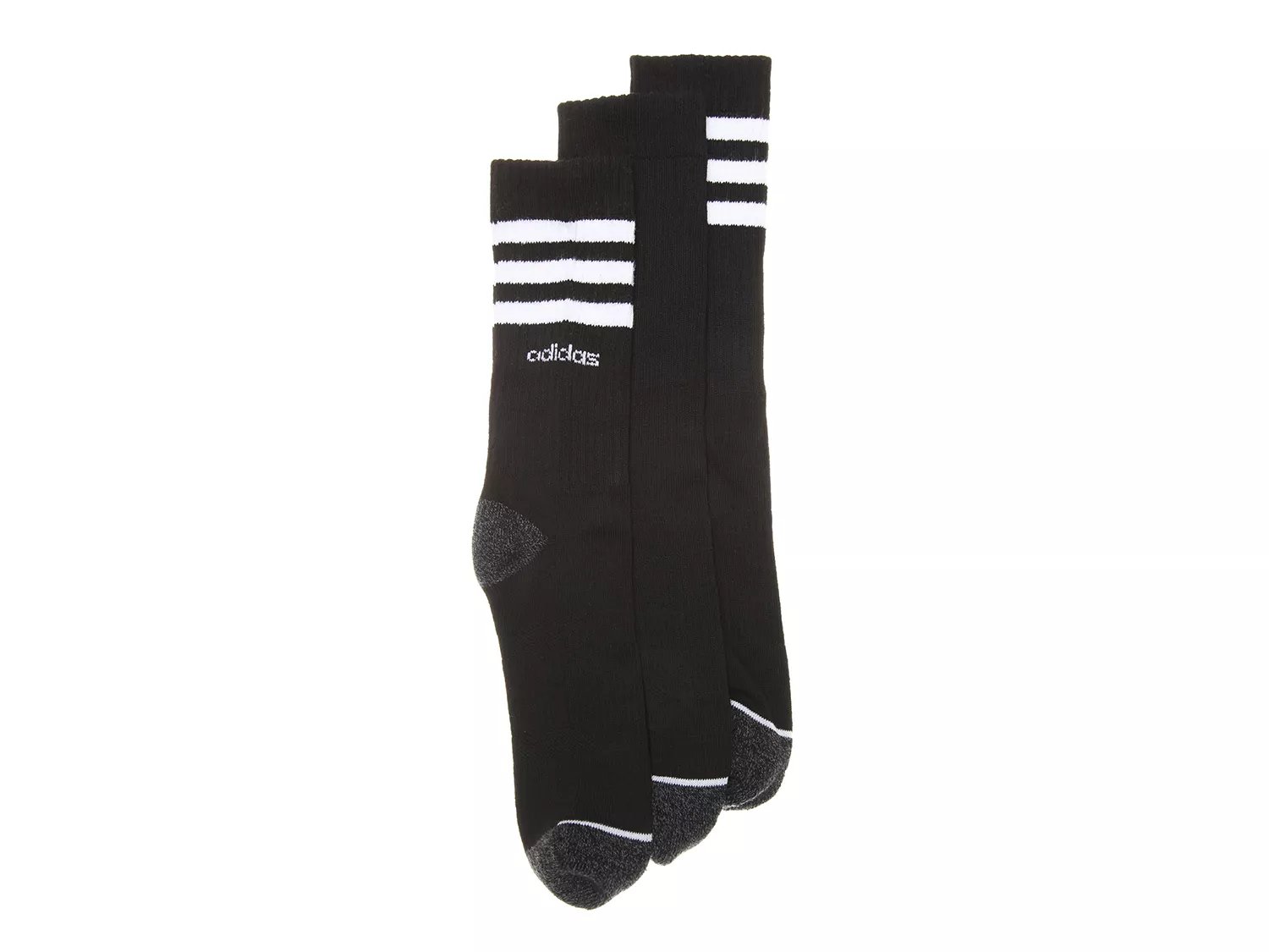 adidas Stripe Men's Crew Socks - 3 Pack - Free Shipping | DSW