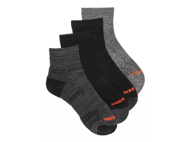 Merrell Quarter Men's Ankle Socks - 4 Pack - Free Shipping | DSW
