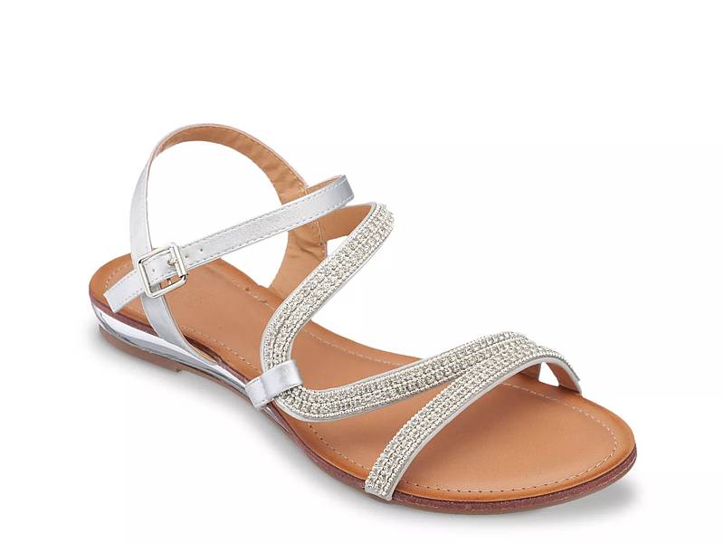 Silver Flat Sandals Dsw