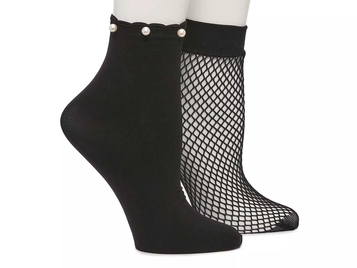 Mix No. 6 Fishnet Pearl Women's Ankle Socks - 2 Pack - Free Shipping | DSW