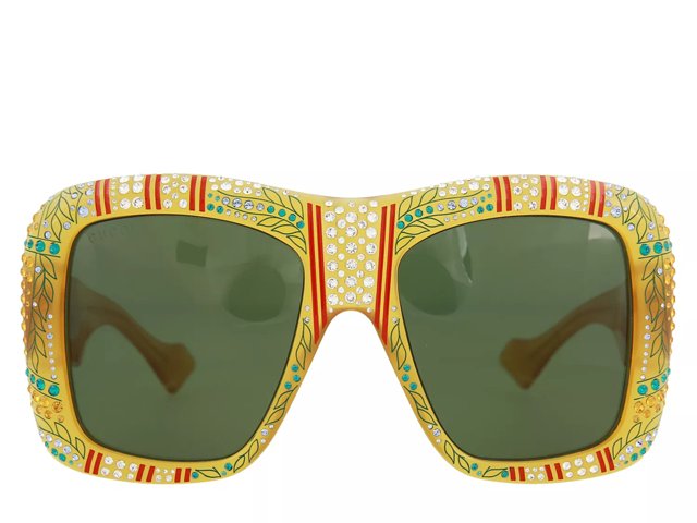 Gucci Oversized Printed Rhinestone Sunglasses Final Sale Free Shipping Dsw
