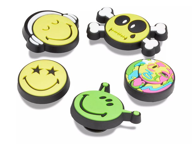 Crocs Smiley Face Jibbitz Set - 5 Pack - Free Shipping | DSW