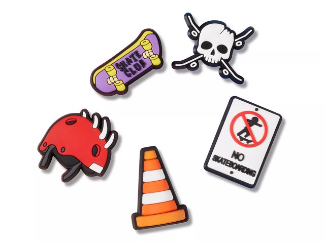 Crocs Skateboard is Life Jibbitz Set - 5 Pack - Free Shipping | DSW