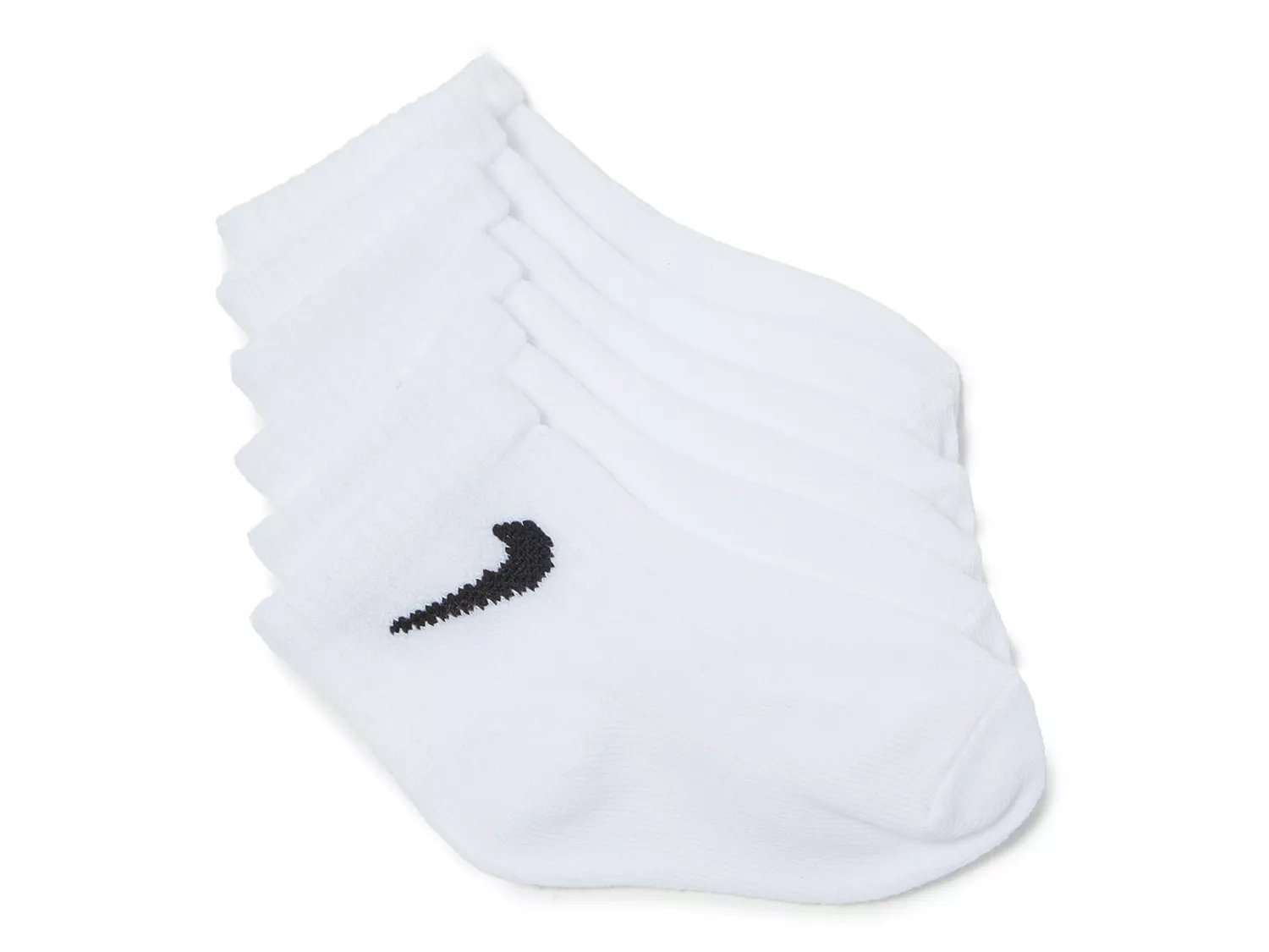 Nike Logo Kids' Ankle Socks - 6 Pack - Free Shipping | DSW