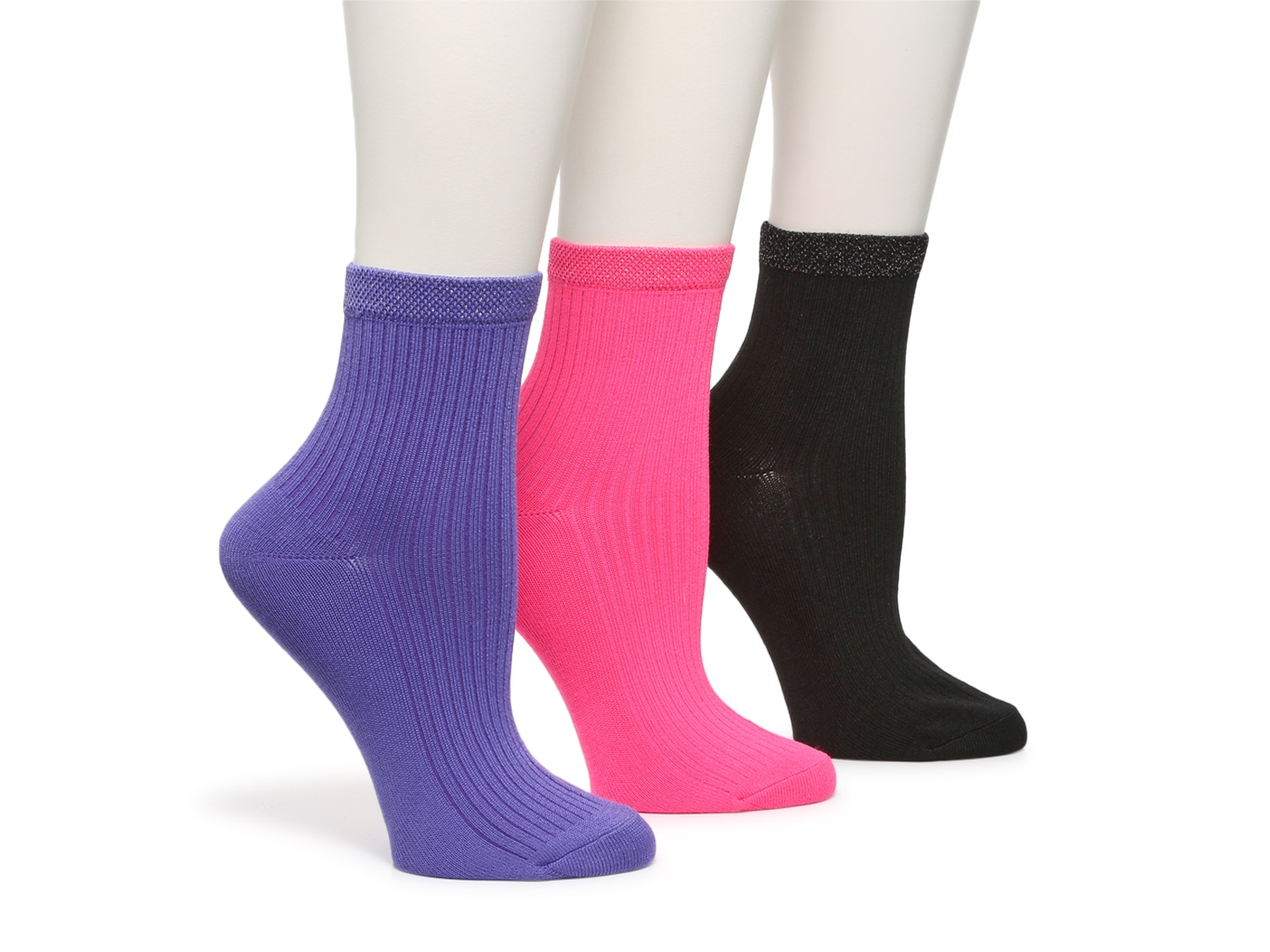 Mix No. 6 Glitter Top Women' Half Crew Socks - 3 Pack - Free Shipping | DSW