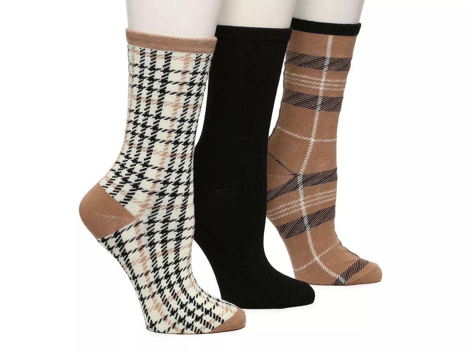 Kelly & Katie Plaid Crew Socks - 3 Pack - Free Shipping | DSW