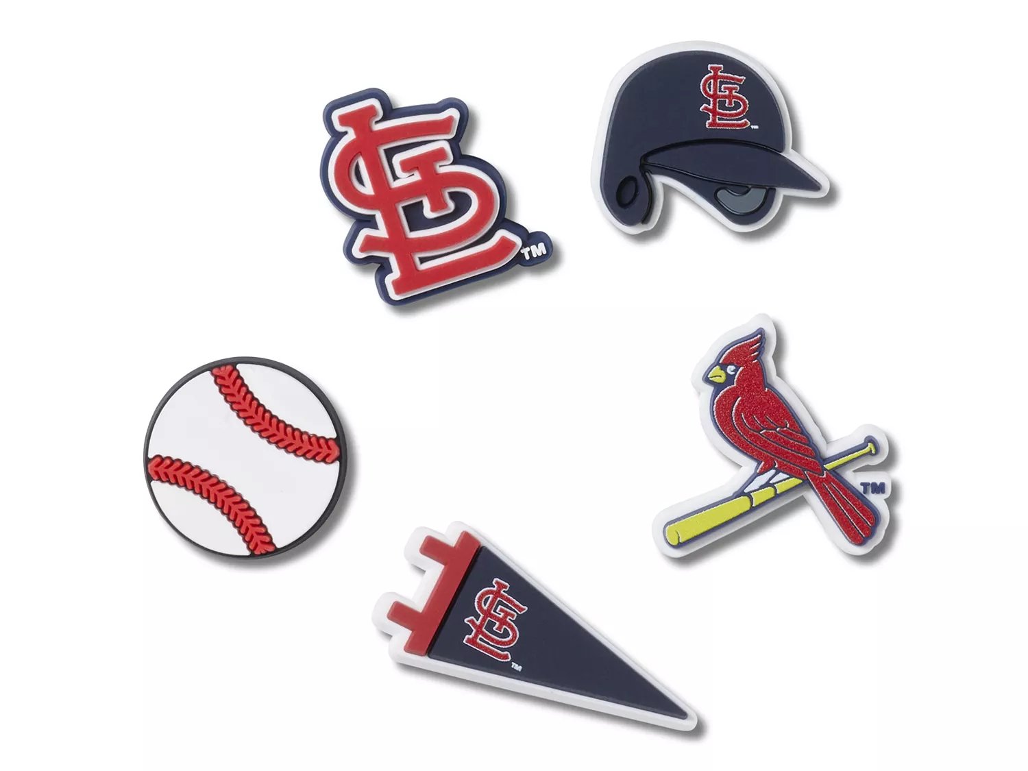 Crocs MLB St. Louis Cardinals Jibbitz Set - 5 Pack - Free Shipping | DSW
