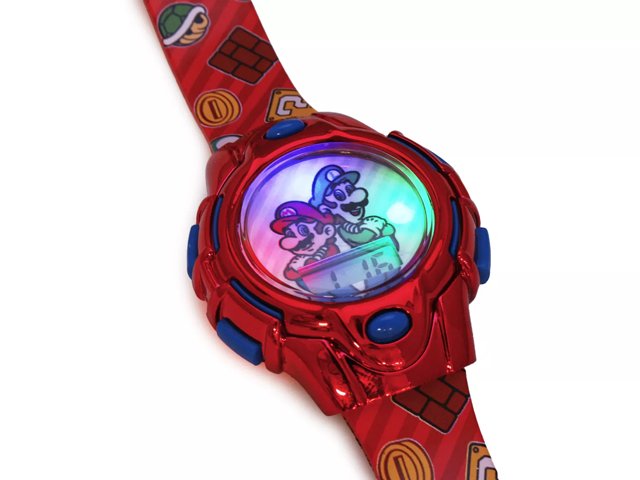 Accutime Watch Super Mario Kids' Digital Watch - Free Shipping | DSW