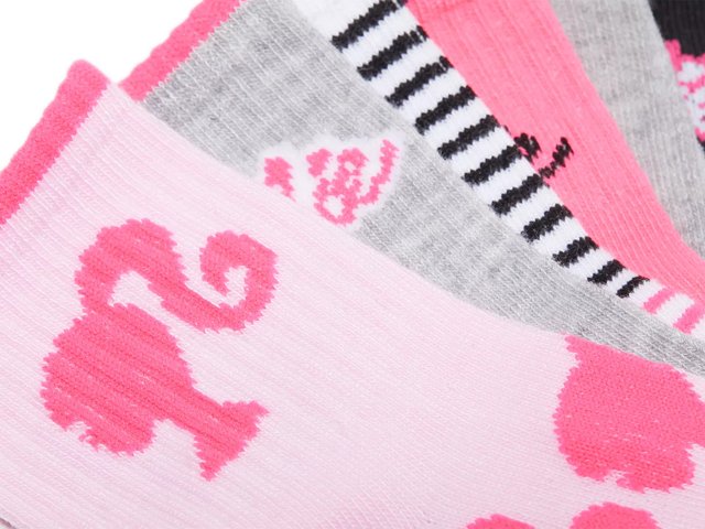 High Point Design Barbie Kids' Crew Socks - 6 Pack - Free Shipping | DSW