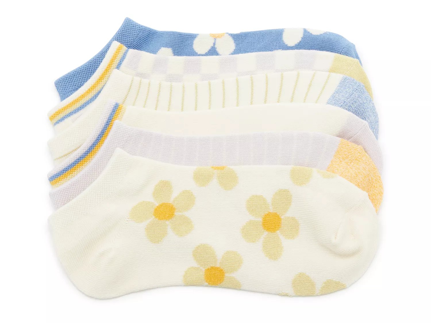 Crown Vintage Daisy Women's No Show Socks - 6 Pack - Free Shipping | DSW