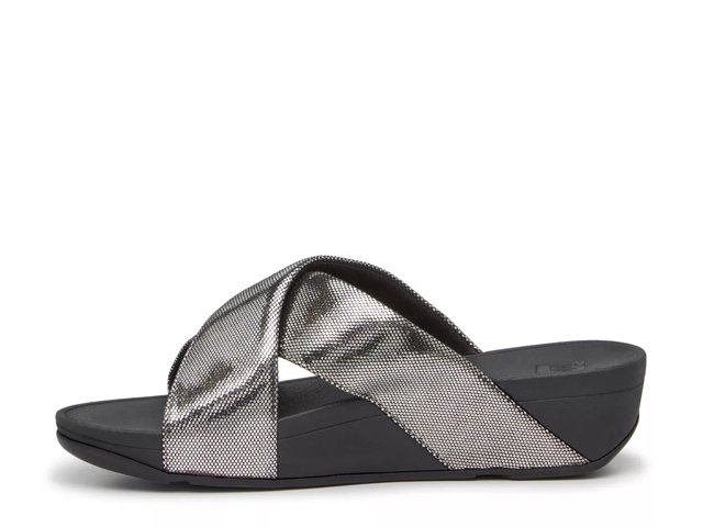 FitFlop Lulu Shimmer Wedge Sandal - Free Shipping | DSW