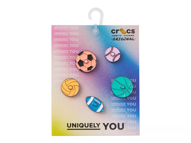 Crocs Spinning Sports Jibbitz Set - 5 Pack - Free Shipping | DSW