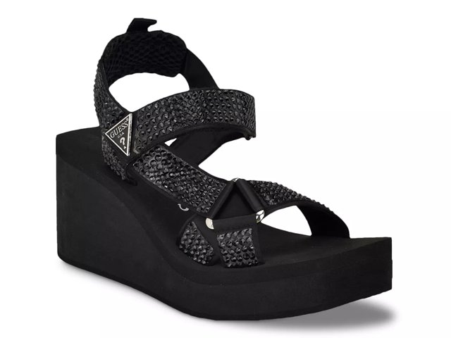 Guess Dawsin Wedge Sandal - Free Shipping | DSW
