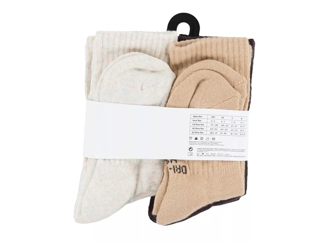 Nike Performance Kids' Crew Socks - 6 Pack - Free Shipping | DSW