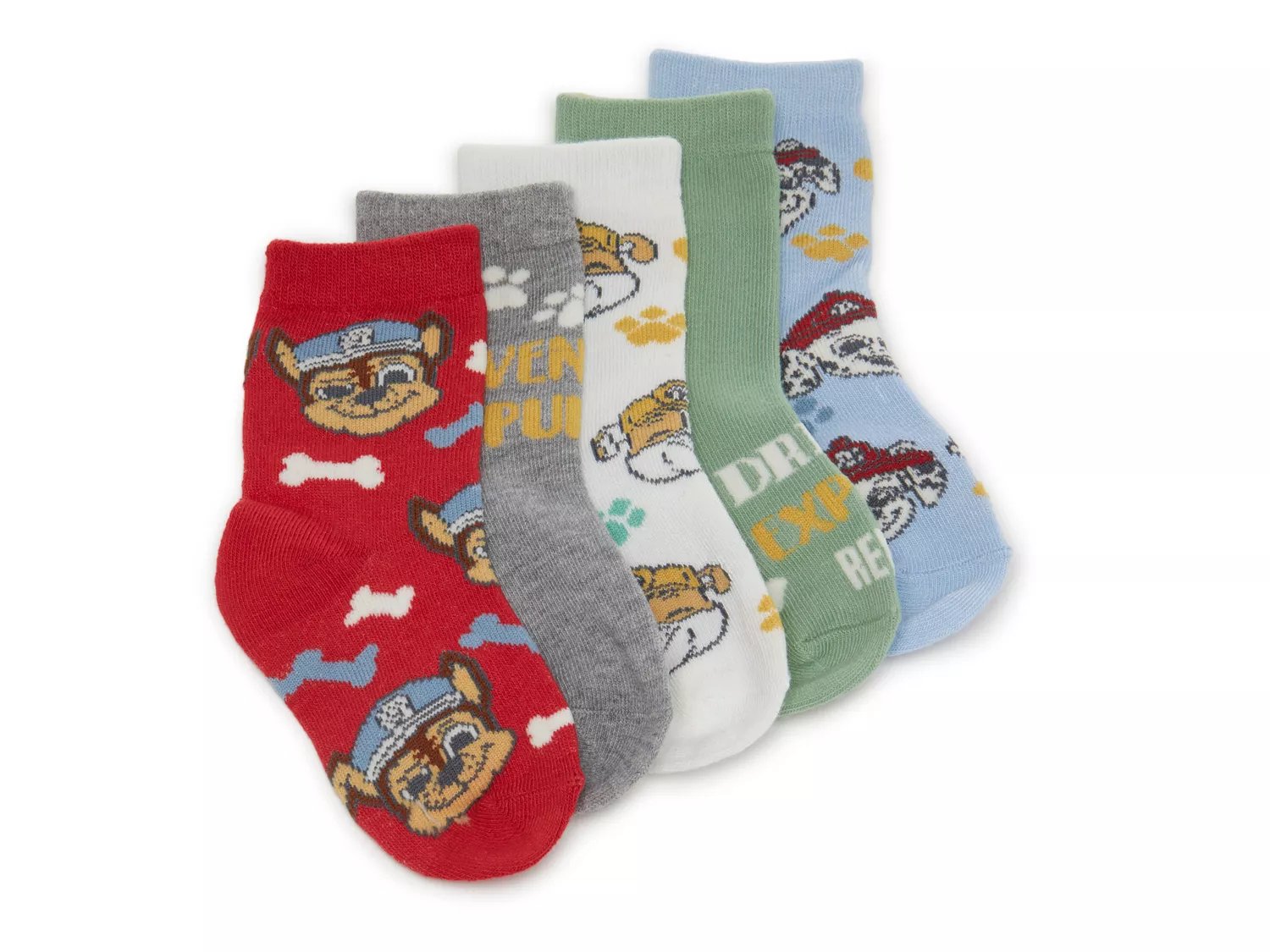 High Point Design Paw Patrol Kids' Crew Socks - 5 Pack - Free Shipping ...