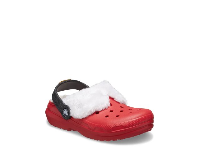 Crocs Classic Lined Santa Clog - Kids' - Free Shipping | DSW