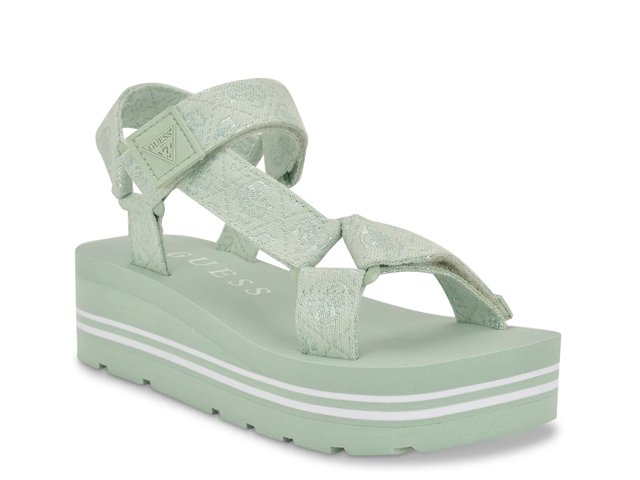 Guess Avin Wedge Sandal - Free Shipping | DSW
