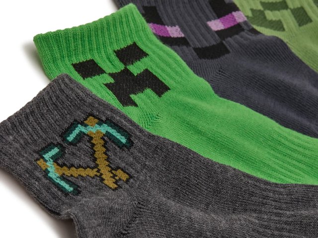 Minecraft Minecraft Kids' Ankle Socks - 6 Pack - Free Shipping | DSW