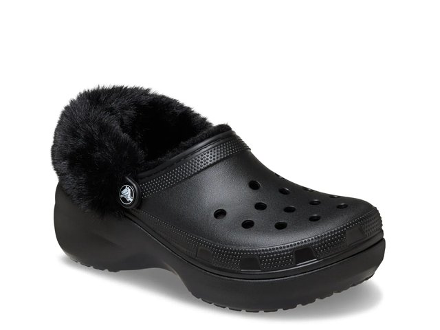 Crocs Classic Fuzzy Lined Platform Clog - Women's - Free Shipping | DSW